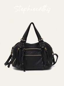 STEPHIECATHY Women Shoulder Bag Washed PU Vegan Leather Small Top ...