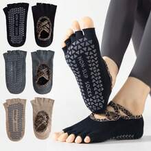 1/3/6/9 Pairs Half-Toe Grip Socks For Women, Pilates Socks With Non ...