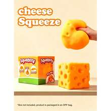 Cheese Won't Bounce Soft Squeeze Toy Set - 6pcs Big Cheese Ball With ...