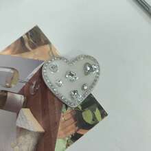 1pc Rhinestone Glitter Heart Phone , Bling Rhinestone Heart Phone Grip ...