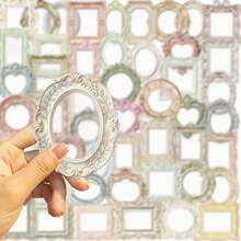 50pcs Vintage Frame Decorative Stickers Bookish Reading Stickers Pack ...