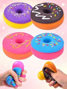Schylling NeeDoh Donut Stress Relief Toys, Soft TPR Doughnut Shaped ...