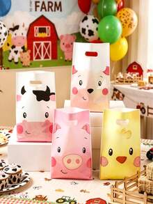 50pcs Farm Animal Gift Bags, Birthday Decorations, Tote Bags, Baby ...