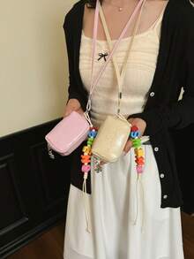 HAILIAN Y2K Beaded Letter Strap Mini Coin Purse, Halter Neck Crossbody ...