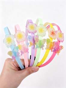3pcs/Set Gradient Glitter Flower Butterfly Headbands For Girls ...