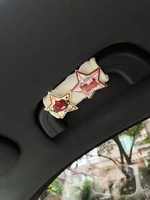 1/2pcs Acrylic Star Cartoon Bear Car Interior Door Handle Protective ...