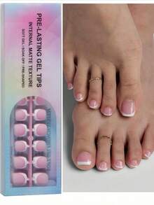 150 Peças Adesivos para Unhas dos Pés - Adesivos Franceses Curtos ...