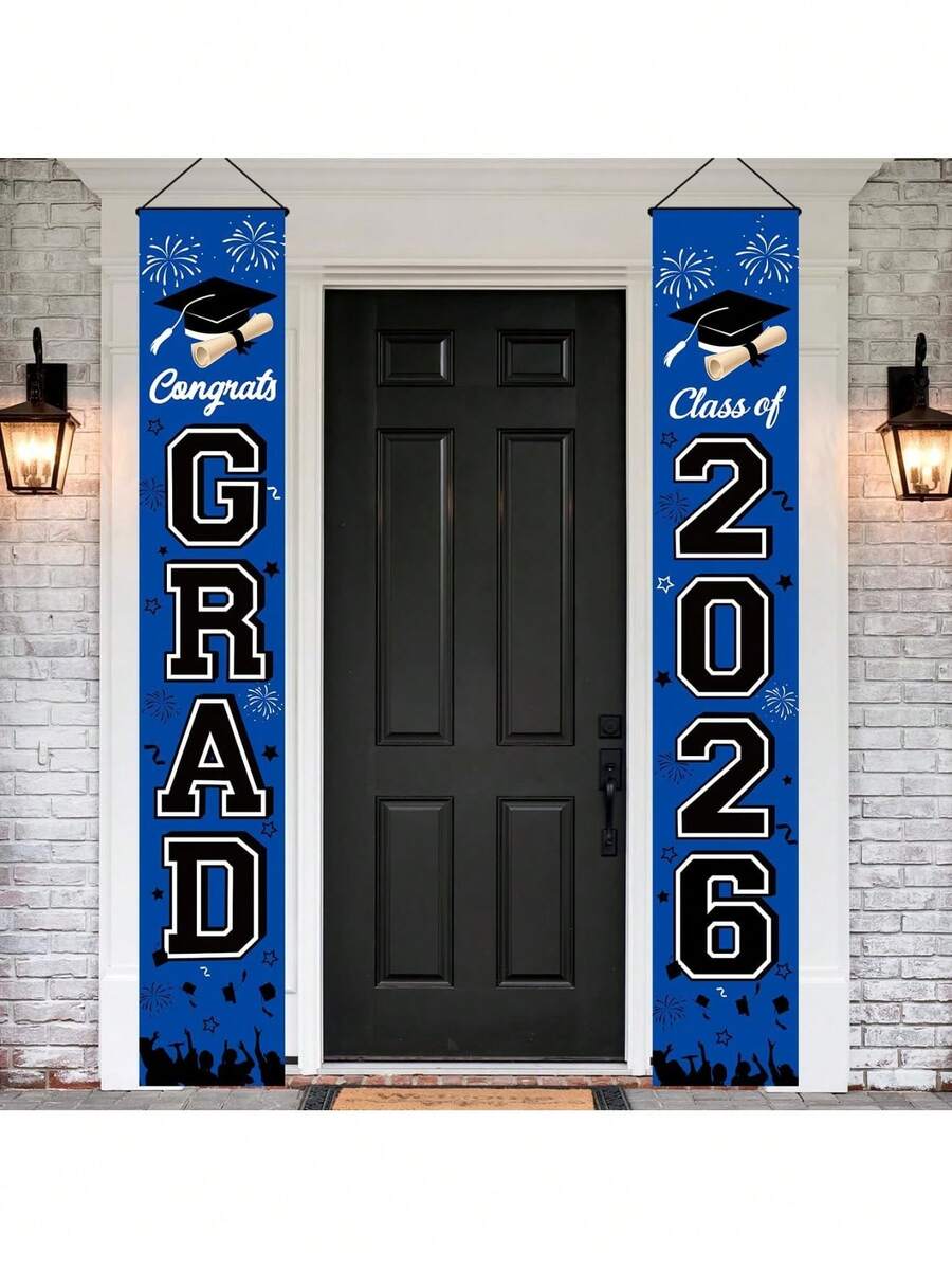 Graduation Decorations 2026 Porch Congrats Grad Class Of 2026 Blue ...