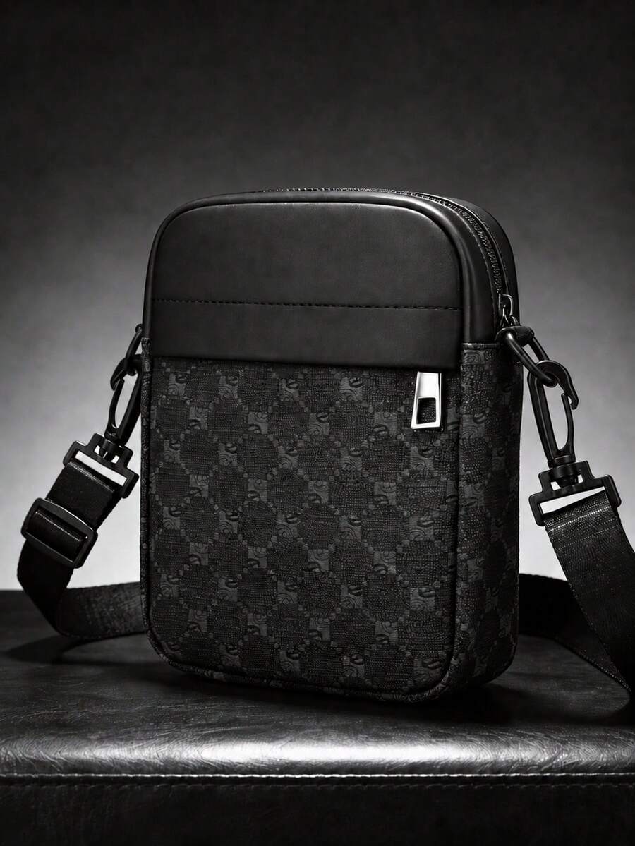 peach tree Men's Box Bag, PU Waterproof Suitable For Business Trip ...
