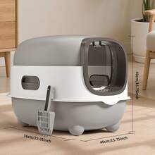 Ergonomic Cat Litter Box, With A Closed Design That Effectively Blocks ...