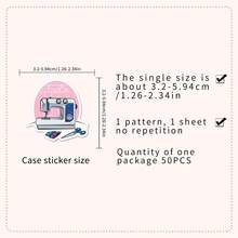 50pcs Cartoon Fun Warm Nostalgic Decorative Suitcase Glass Stickers For ...