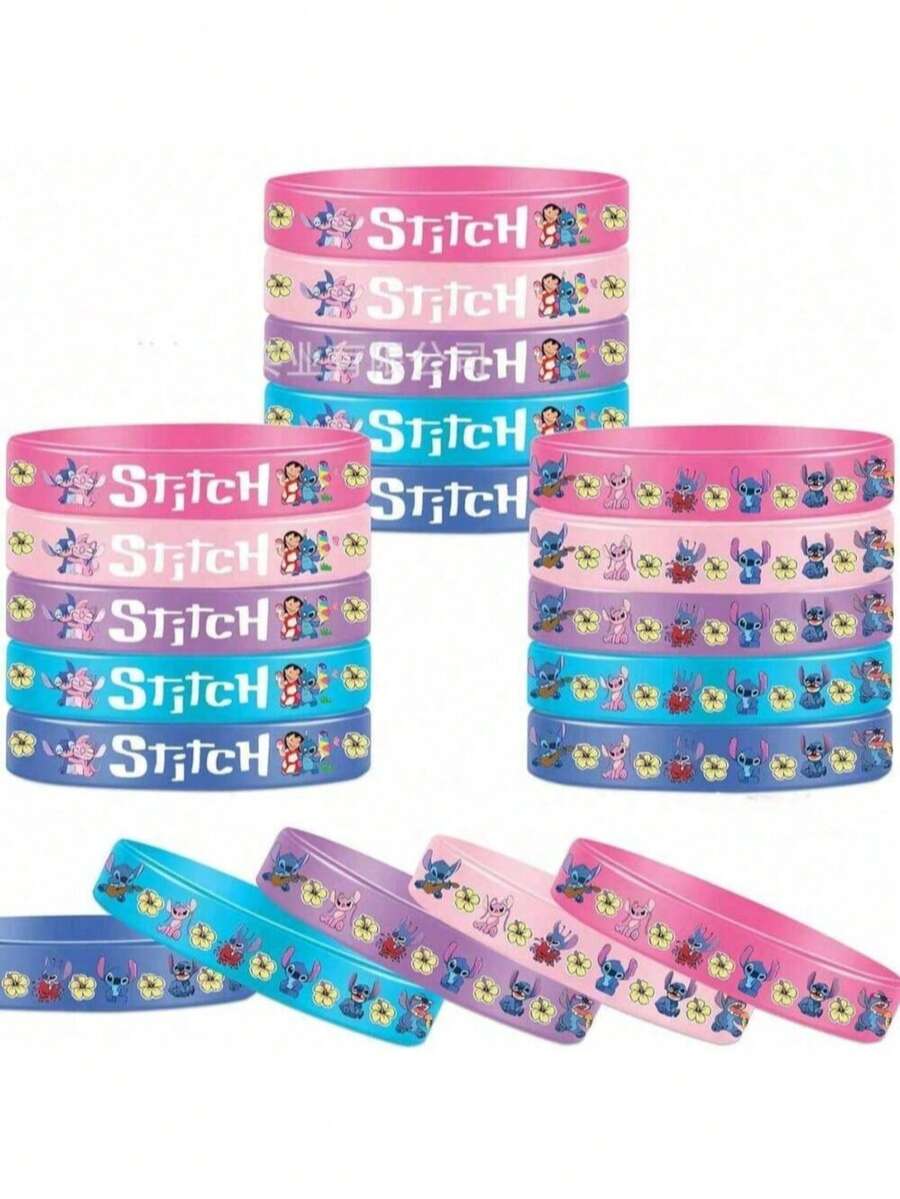 Conjunto de Presente de Pulseira de Silicone com Estampa de Desenho ...