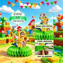 1set/9pcs Colorful Plumber And Dinosaur Mascot Honeycomb Table ...