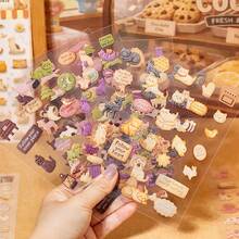 2 Sheets, Cookie Cat Pet Stickers, DIY Scrapbook Decoration Stickers ...