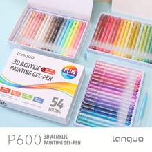 3D 36/54 Colors Bright Gel Pen Set (Includes Colorful Gift Box) 1.0mm ...