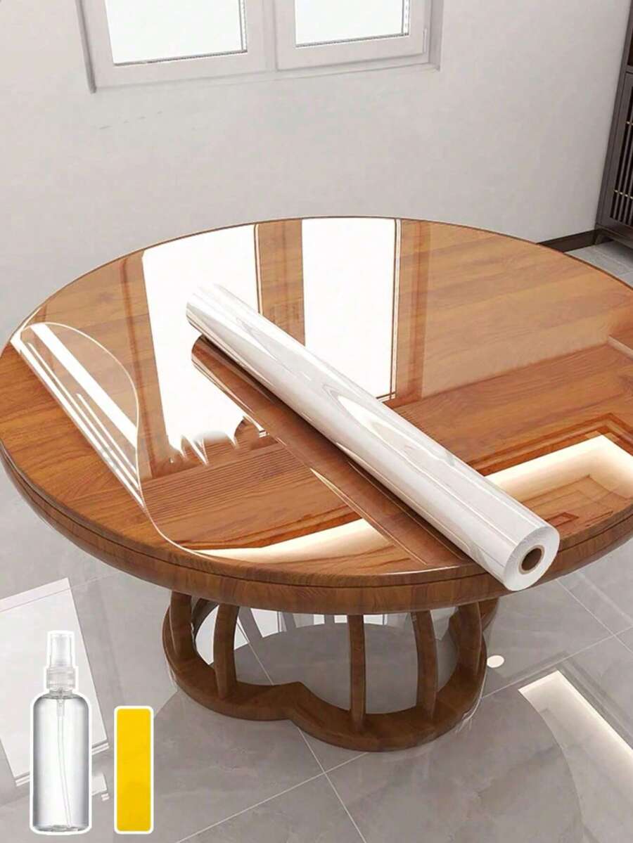 Multi-Size Roll HD Clear Table Protective Film, Adhesive Kitchen ...