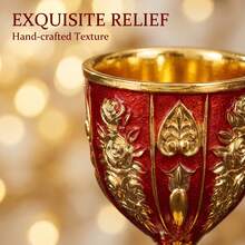 European Style Zinc Alloy Goblet, Embossed Floral Pattern Wine Cup ...