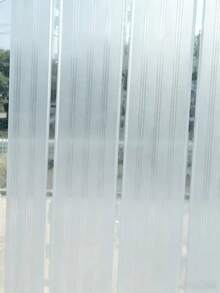Vertical Striped Reeded Static Cling Window Privacy Film, Frosted No ...