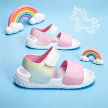 Gradient Rainbow Children's Sandals, Sweet Princess Style, Hook And ...