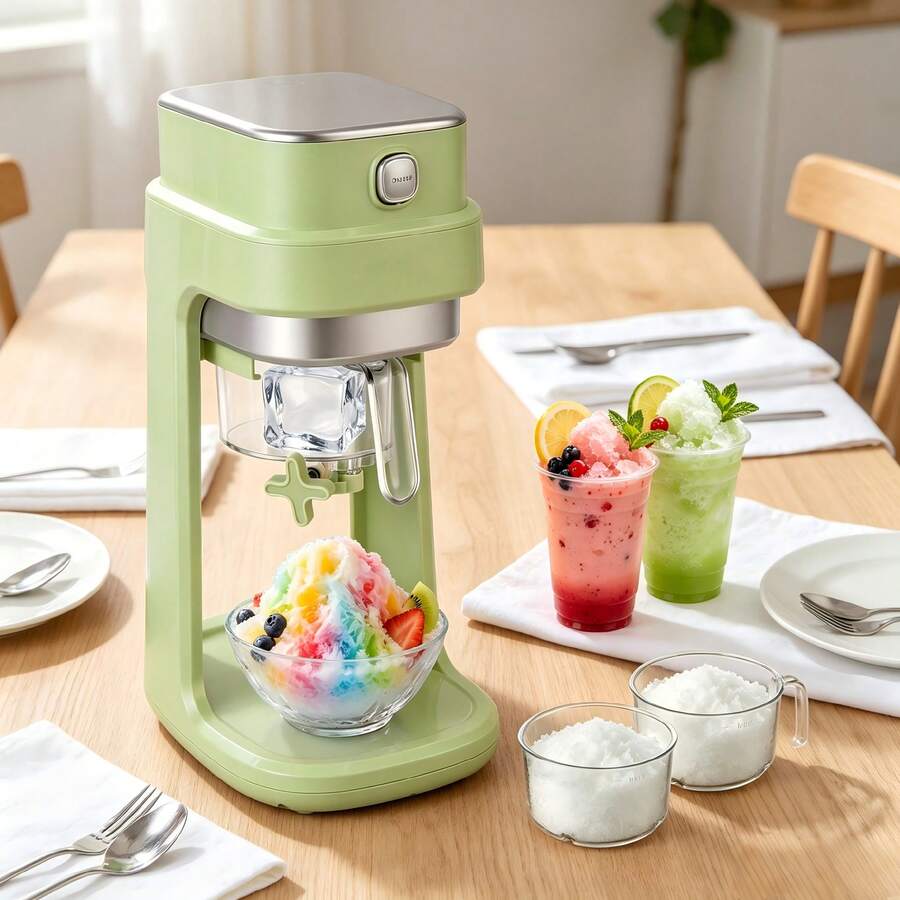 Electric Shaved Ice Machine, Stainless Steel Blades-Easily Make DIY ...