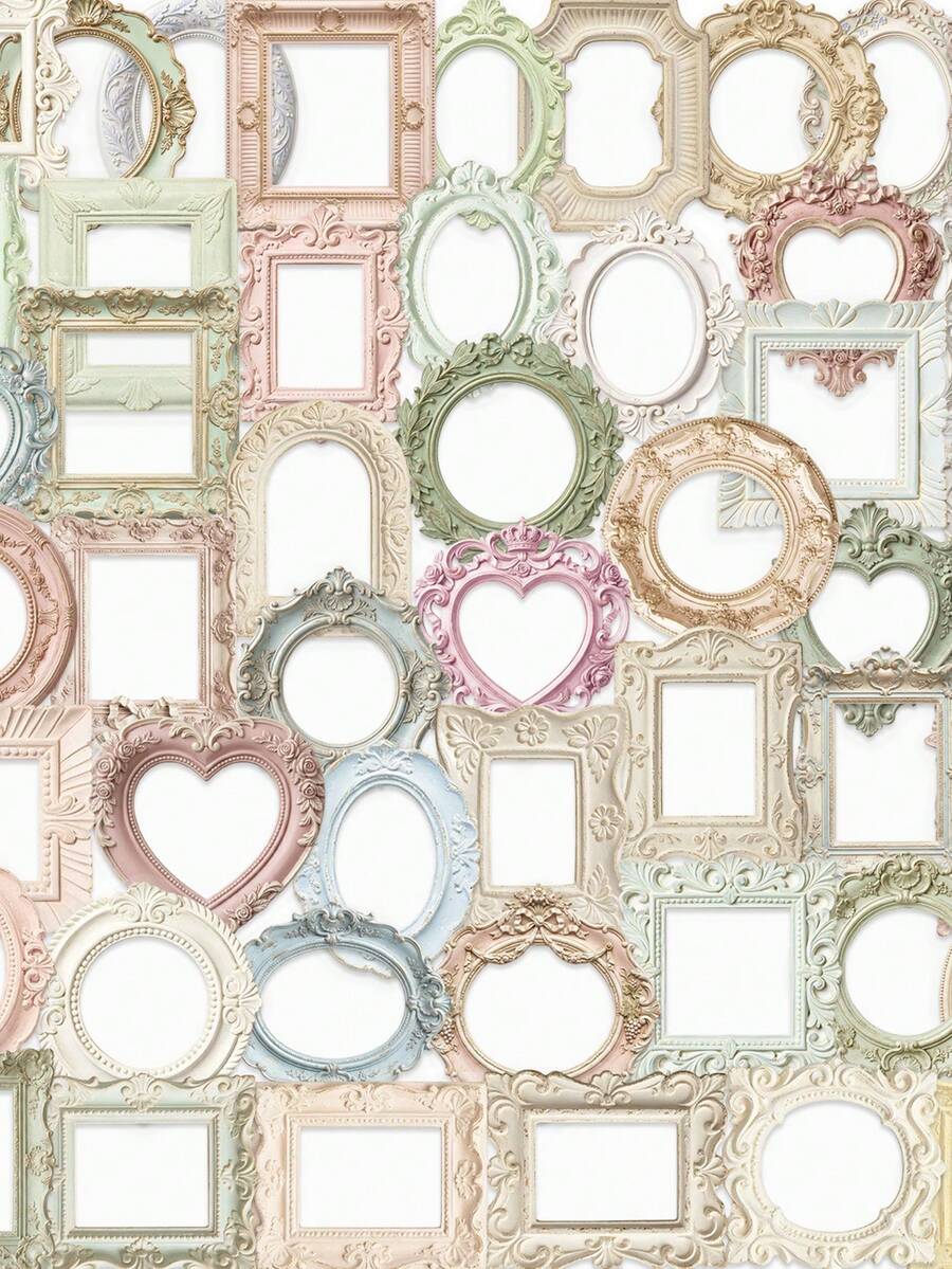 50pcs Vintage Frame Decorative Stickers Decals For Phone Laptop ...