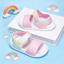 Gradient Rainbow Children's Sandals, Sweet Princess Style, Hook And ...