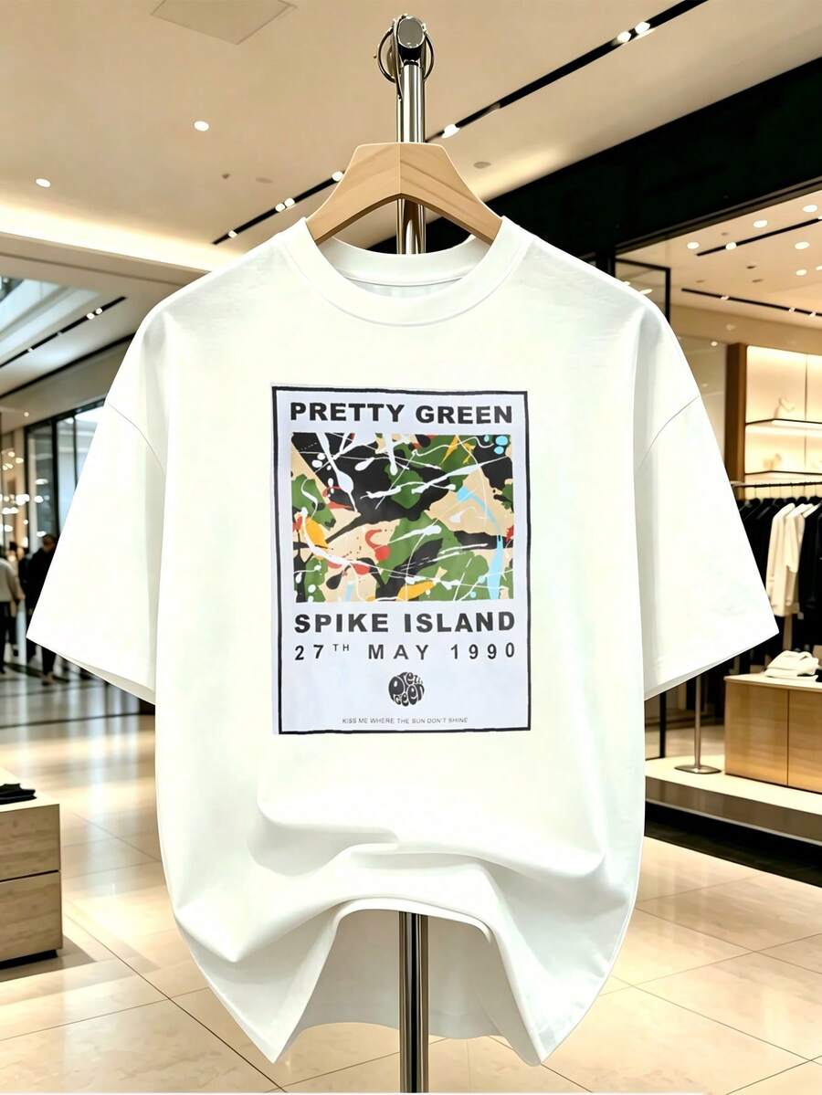 NEW Style Casual Streetwear Style Men'S 100% T-Shirt Pretty Green Spike ...