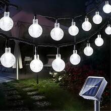 Solar Bubble Ball String Lights - White, 20/30/50 LED, IP65, Solar ...