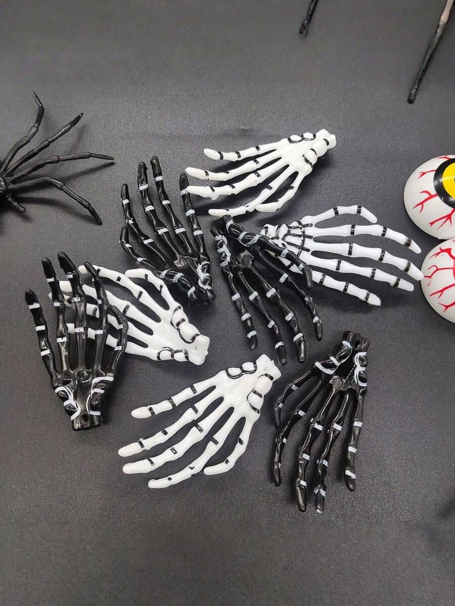 20pcs Skeleton Bone Hand Halloween Realistic Bone Hand Ghost Festival ...