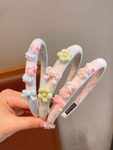 1Pc Girls Cute Bunny & Strawberry Headbands, Fabric Wrapped Hair Hoops ...