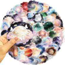 50pcs Galaxy And Starry Sky Transparent PET Stickers Decals For Phone ...