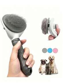 1-Pack Pet Hair Removal And Grooming Brush, One-Key Automatic Cleaning ...