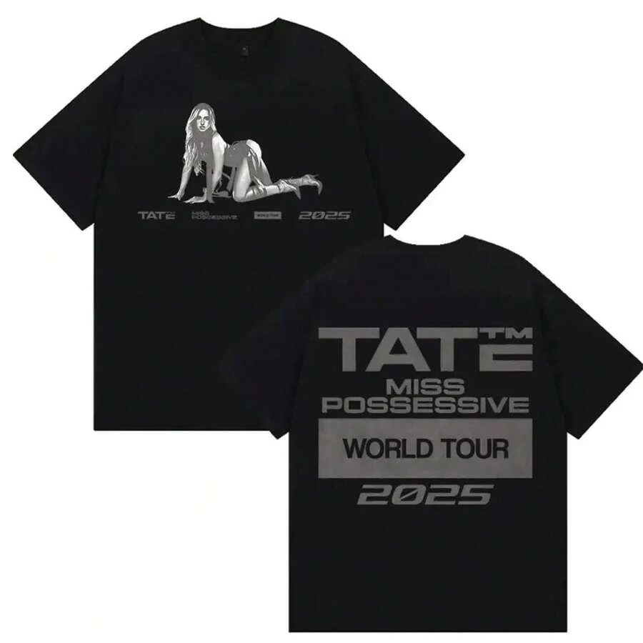 Camiseta de algodón de manga corta estilo vintage de los 90 Tate McRae ...