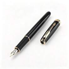 Jinhao 75 Metal Fountain Pen Matte Black Red Ring Luxury Business ...