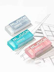 1PC Cute Solid Color Minimalist Kids Eraser, Transparent Pencil Eraser ...