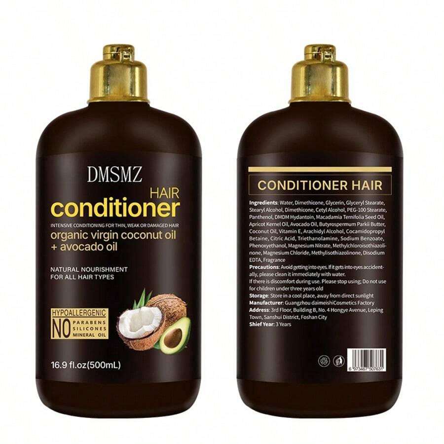 Coconut Oil Conditioner 500ml Repair Dry Smooth Permed Dyed Damaged ...