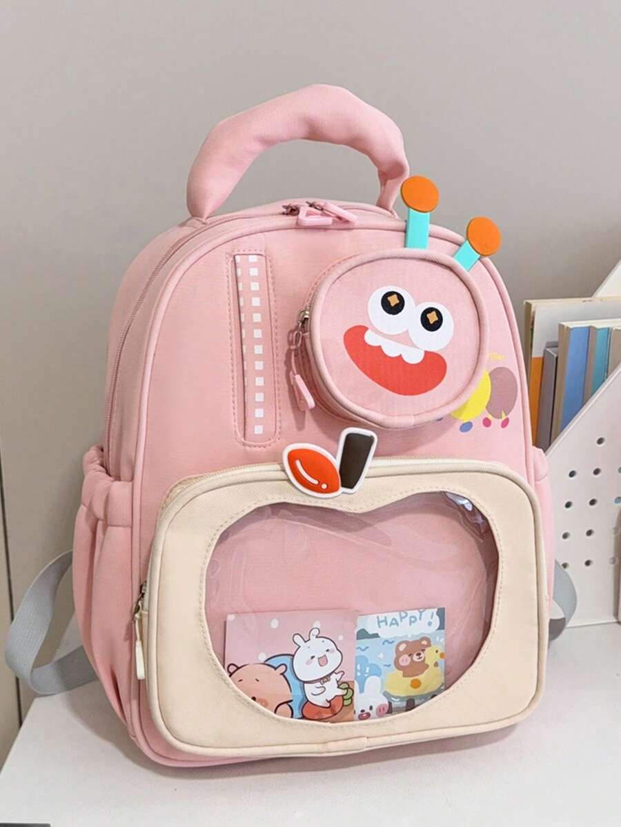 New Children's Cute Backpack Cartoon Contrast Multi-Layer Book Toy ...