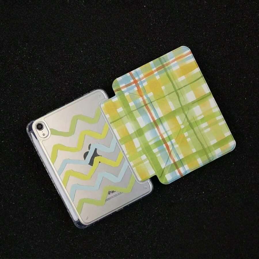 1pc Wave Stripe Multi-Fold Tablet Protective Case For Ipad 11(A16)2025 ...