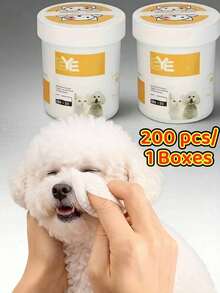 200pcs/Box Pet Eye Cleaning Wipes - Made Of Durable Polyester Material ...