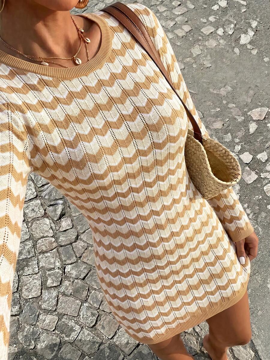 Women's Summer 2026 New Bohemian Striped Colorblock Sexy Hollow Out ...