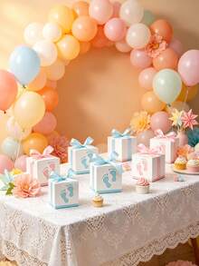 10pcs Pink And Blue Gender Reveal Party Favor Boxes - Baby Shower Gift ...
