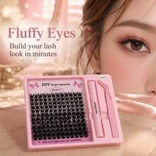 Large Capacity Cluster Lashes, Natural Volume DIY Lash Extensions Kit ...