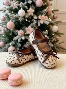 Girls 2026 Spring/Autumn New Mary Jane Flat Shoes With Bow, Soft Sole ...