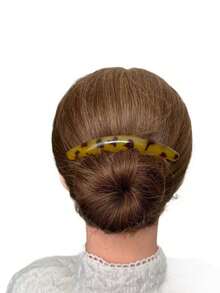 1 Peça Presilha de Cabelo com Estampa de Leopardo Âmbar - Pente Suporte ...