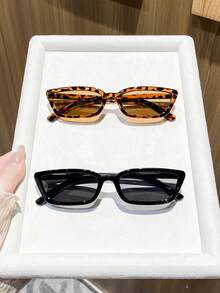2pcs Women's Plastic Cat Eye Black Frame Tortoise Shell Frame ...