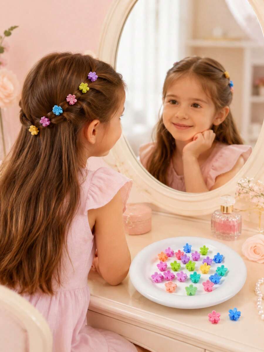 Mini Candy Color Star Hair Claw Clips, Cute Small Five Pointed Star Jaw ...