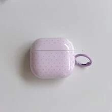 Bluetooth Earphone Case Korean Minimalist Small Polka Dot With Hanging ...