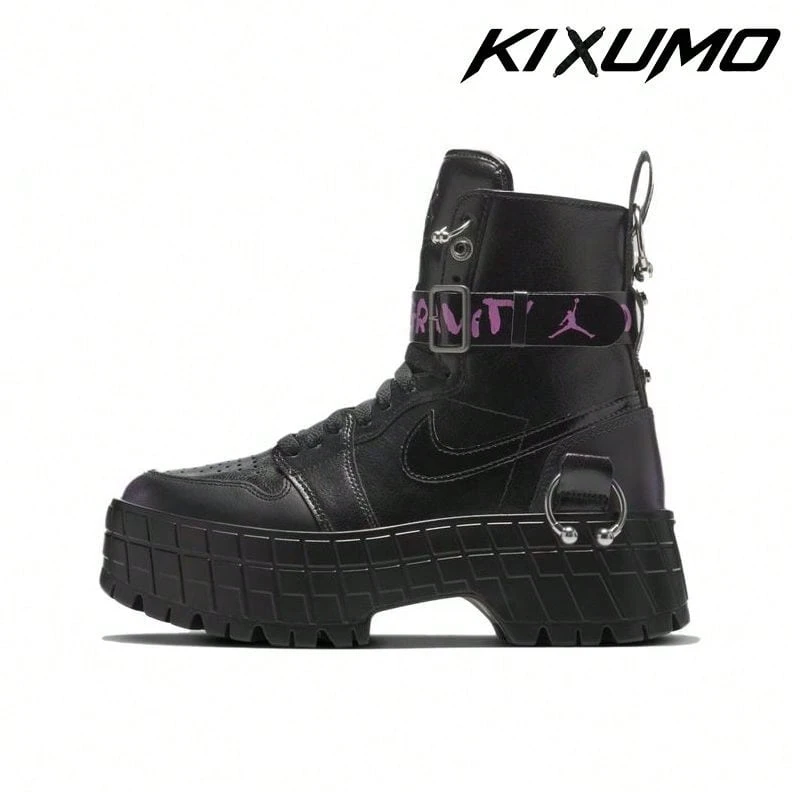 Air Jordan 1 High Brooklyn 'No Gravity' Black Global-Purple Sneakers ...