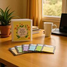 3PCS Random Original Floral Art Cover Sticky Note Pack, Assorted Pastel ...