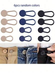 6/12pcs Adjustable Seamless Jeans, Waist With Adjustable Buttons, Can ...